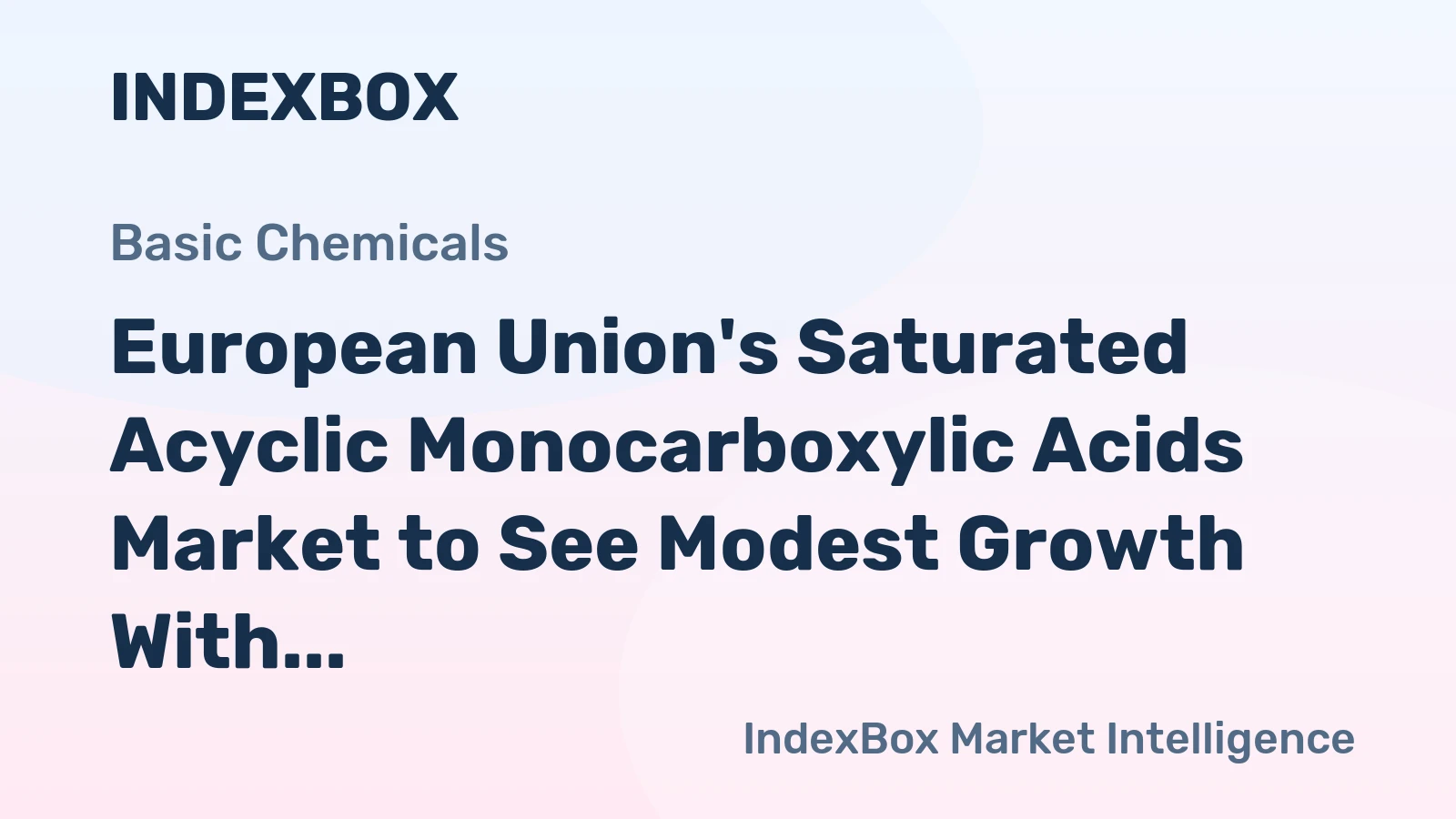 European Union's Saturated Acyclic Monocarboxylic Acids Market to See Modest Growth With a 1.3% CAGR Through 2035
