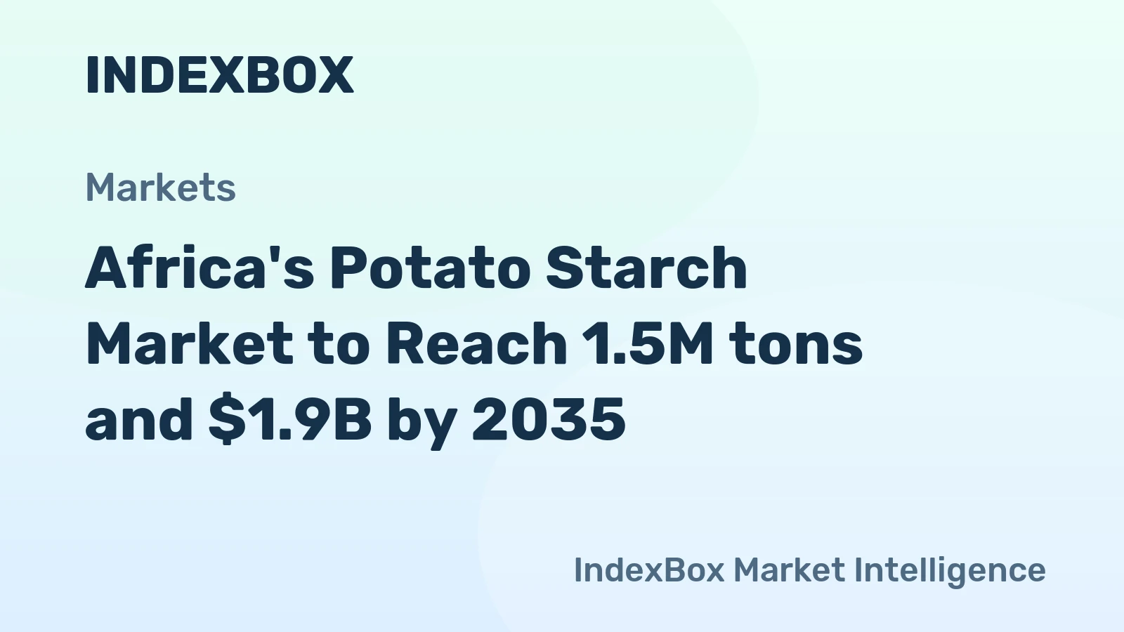 Africa's Potato Starch Market to Reach 1.5M tons and $1.9B by 2035