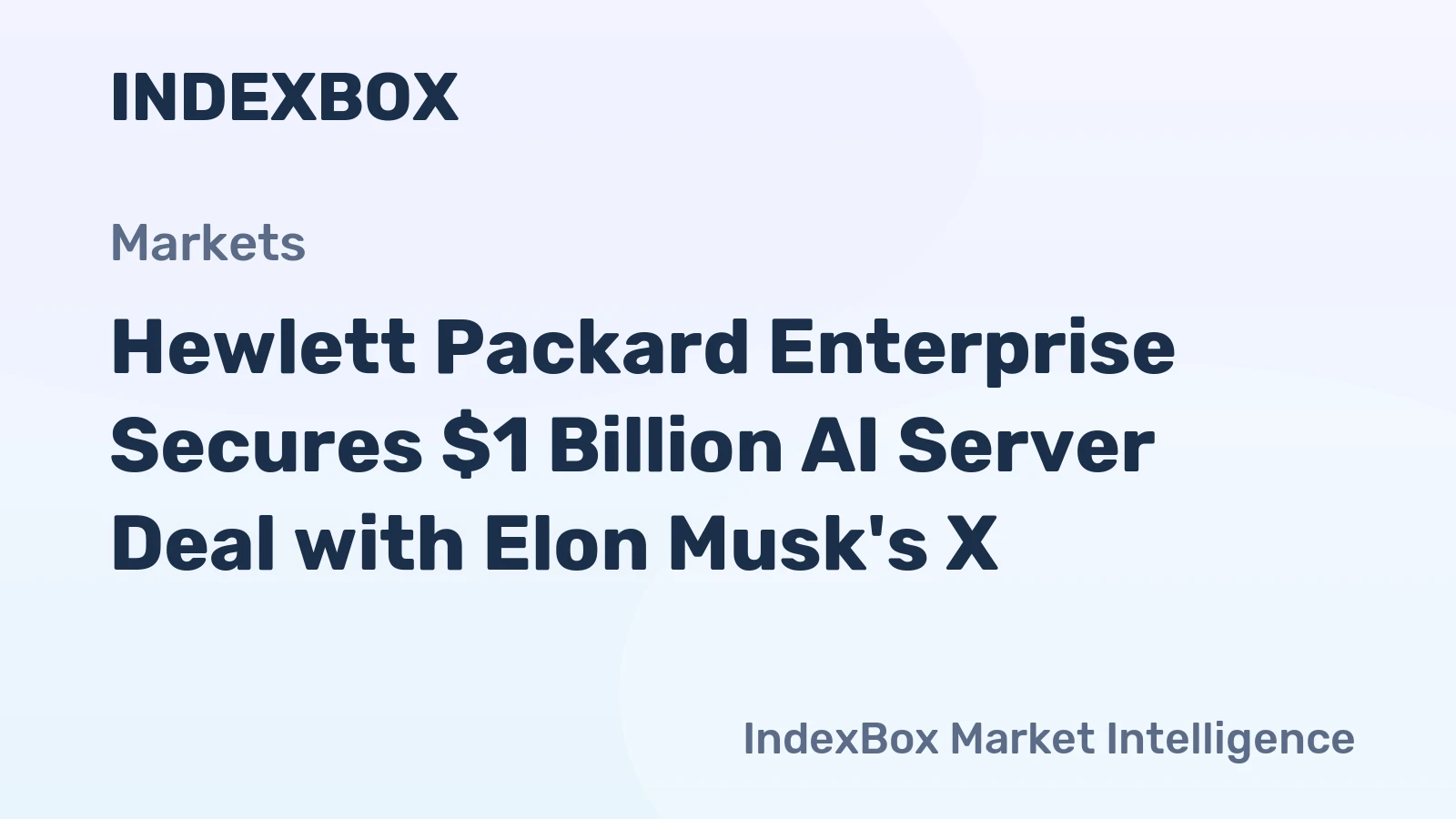 Hewlett Packard Enterprise Secures $1 Billion AI Server Deal with Elon Musk's X