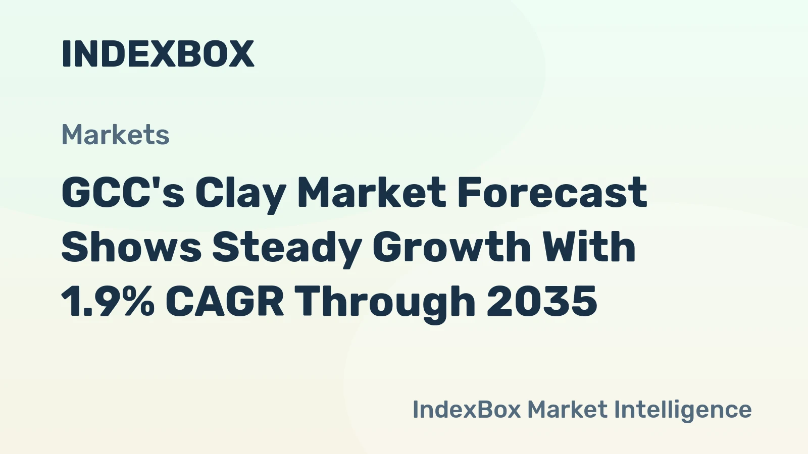 GCC's Clay Market Forecast Shows Steady Growth With 1.9% CAGR Through 2035