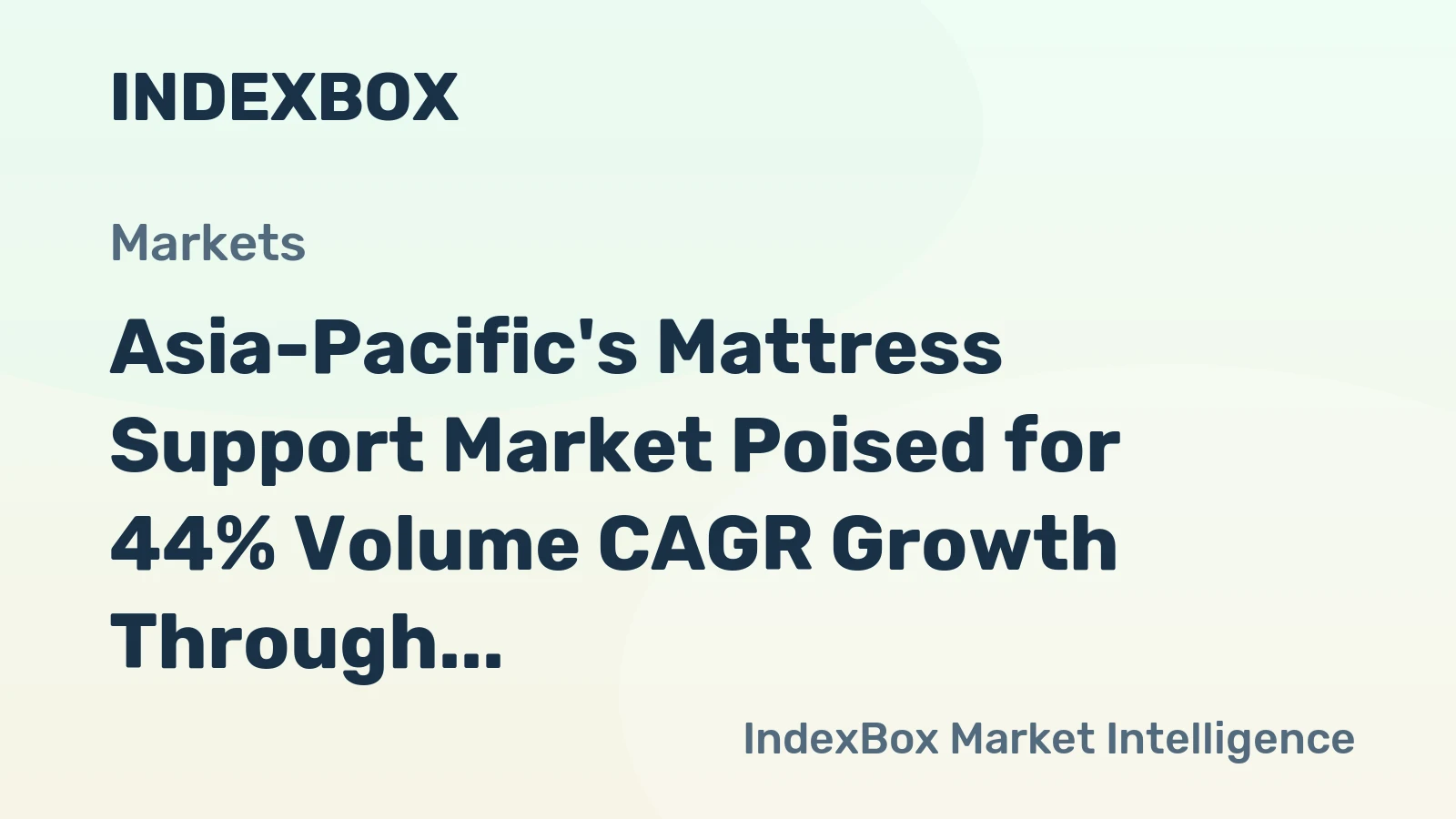 Asia-Pacific's Mattress Support Market Poised for 44% Volume CAGR Growth Through 2035