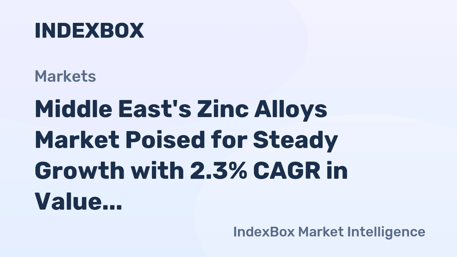 Middle East's Zinc Alloys Market Poised for Steady Growth with 2.3% CAGR in Value Through 2035