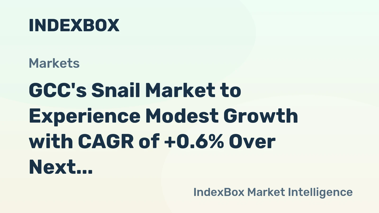 GCC's Snail Market to Experience Modest Growth with CAGR of +0.6% Over Next Decade