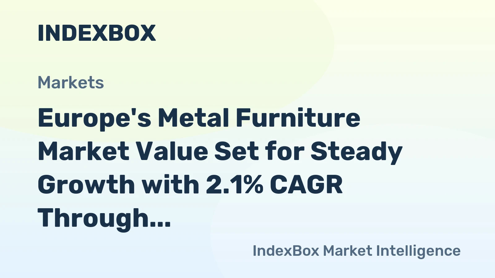Europe's Metal Furniture Market Value Set for Steady Growth with 2.1% CAGR Through 2035