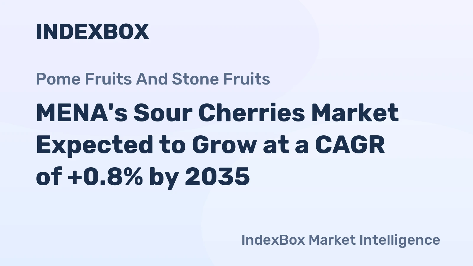 MENA's Sour Cherries Market Expected to Grow at a CAGR of +0.8% by 2035