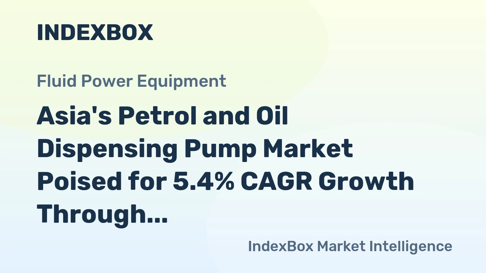 Asia's Petrol and Oil Dispensing Pump Market Poised for 5.4% CAGR Growth Through 2035