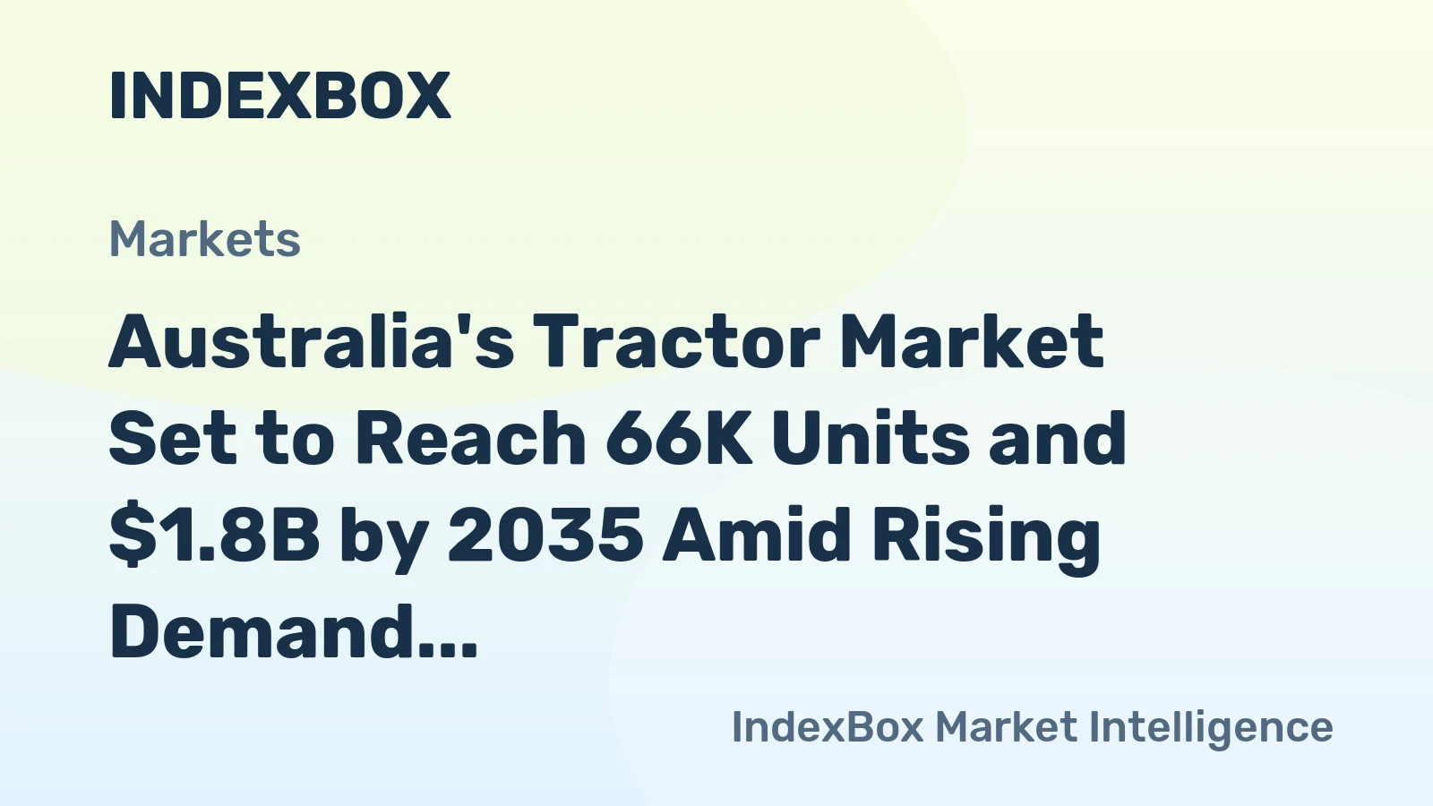 Australia's Tractor Market Set to Reach 66K Units and $1.8B by 2035 Amid Rising Demand