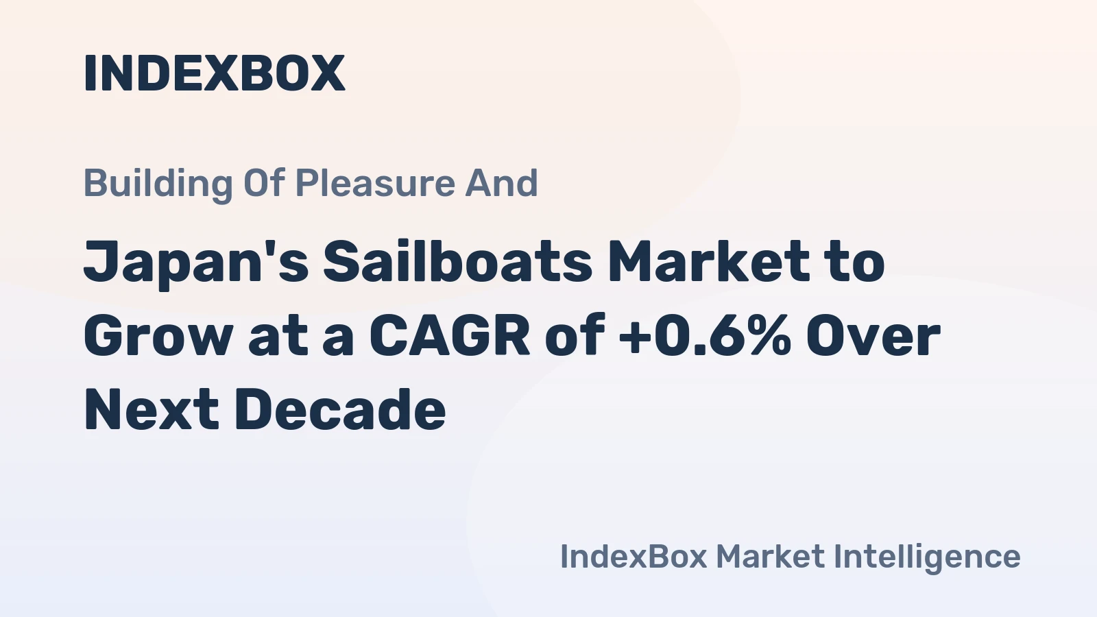 Japan's Sailboats Market to Grow at a CAGR of +0.6% Over Next Decade