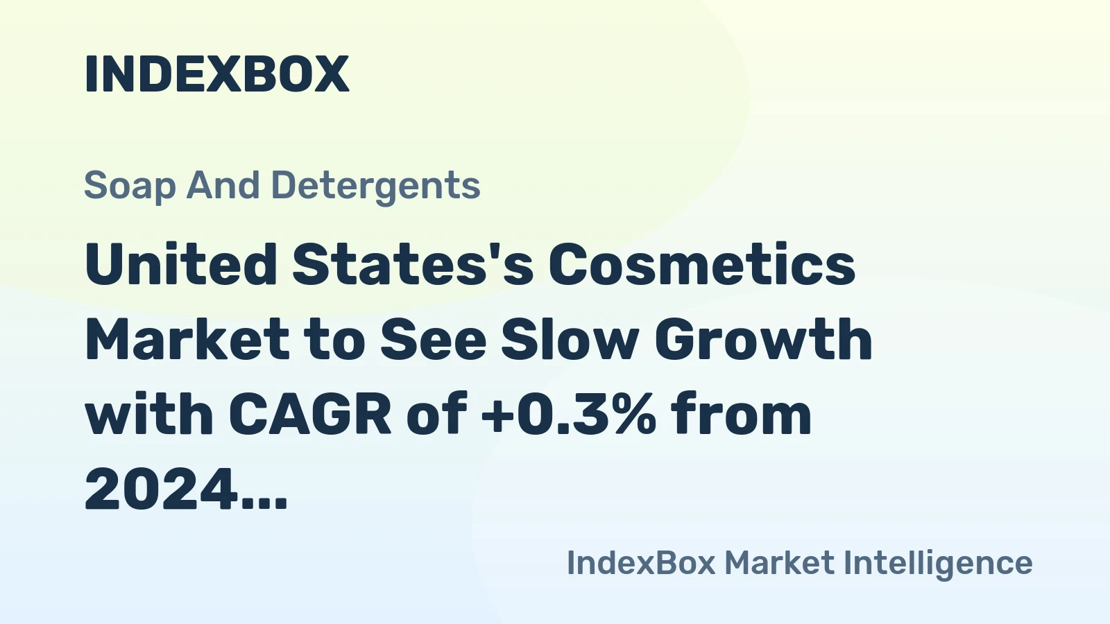 United States's Cosmetics Market to See Slow Growth with CAGR of +0.3% from 2024 to 2035