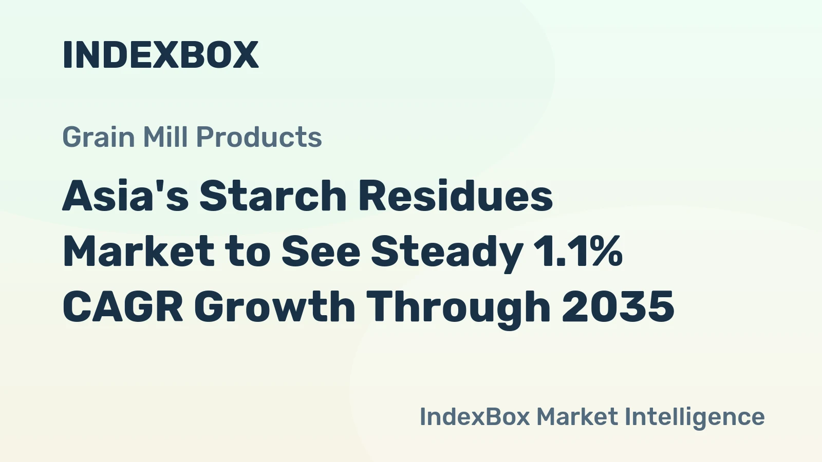 Asia's Starch Residues Market to See Steady 1.1% CAGR Growth Through 2035