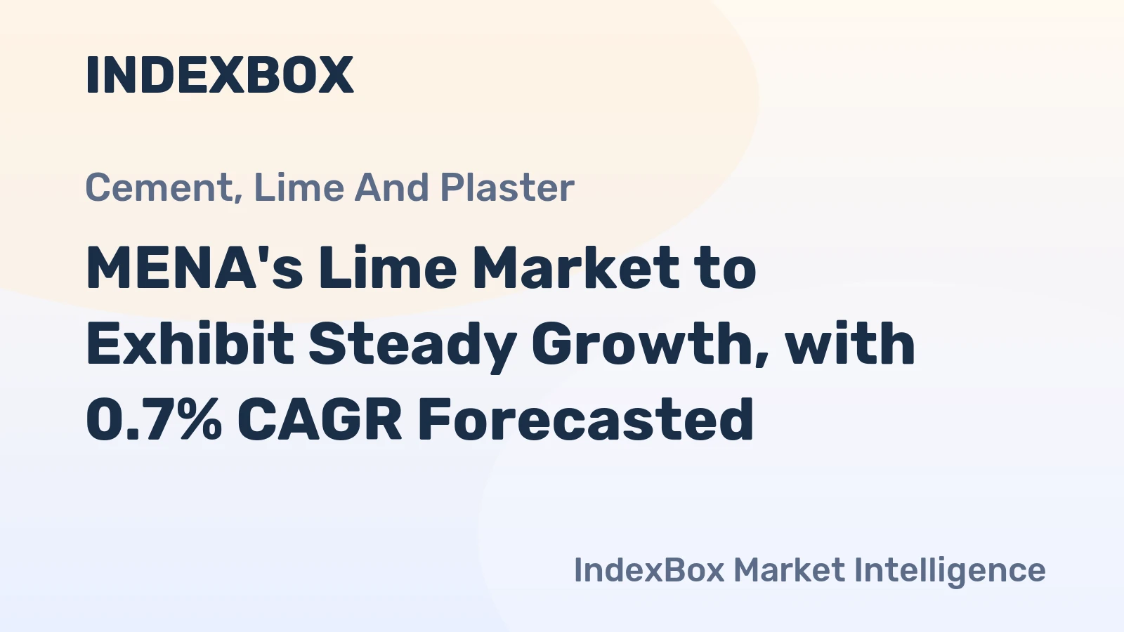 MENA's Lime Market to Exhibit Steady Growth, with 0.7% CAGR Forecasted