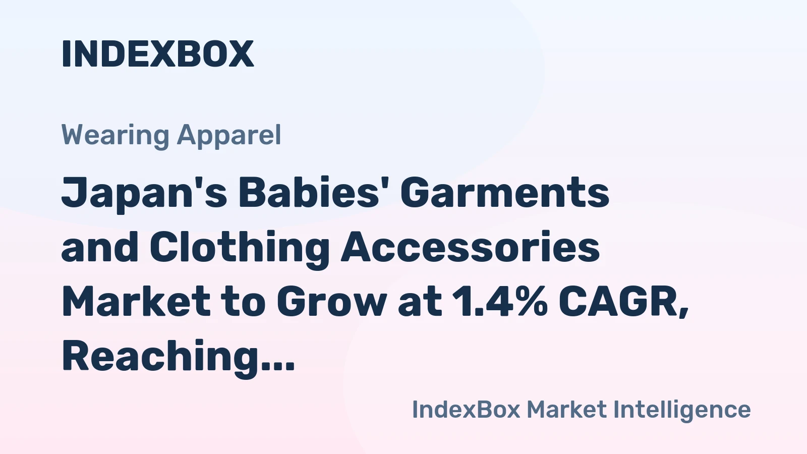 Japan's Babies' Garments and Clothing Accessories Market to Grow at 1.4% CAGR, Reaching 121M Units by 2035