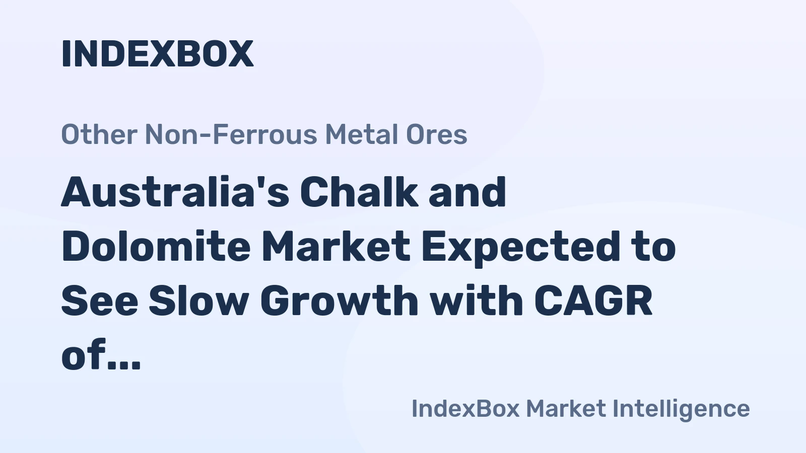 Australia's Chalk and Dolomite Market Expected to See Slow Growth with CAGR of +0.1% from 2024 to 2035