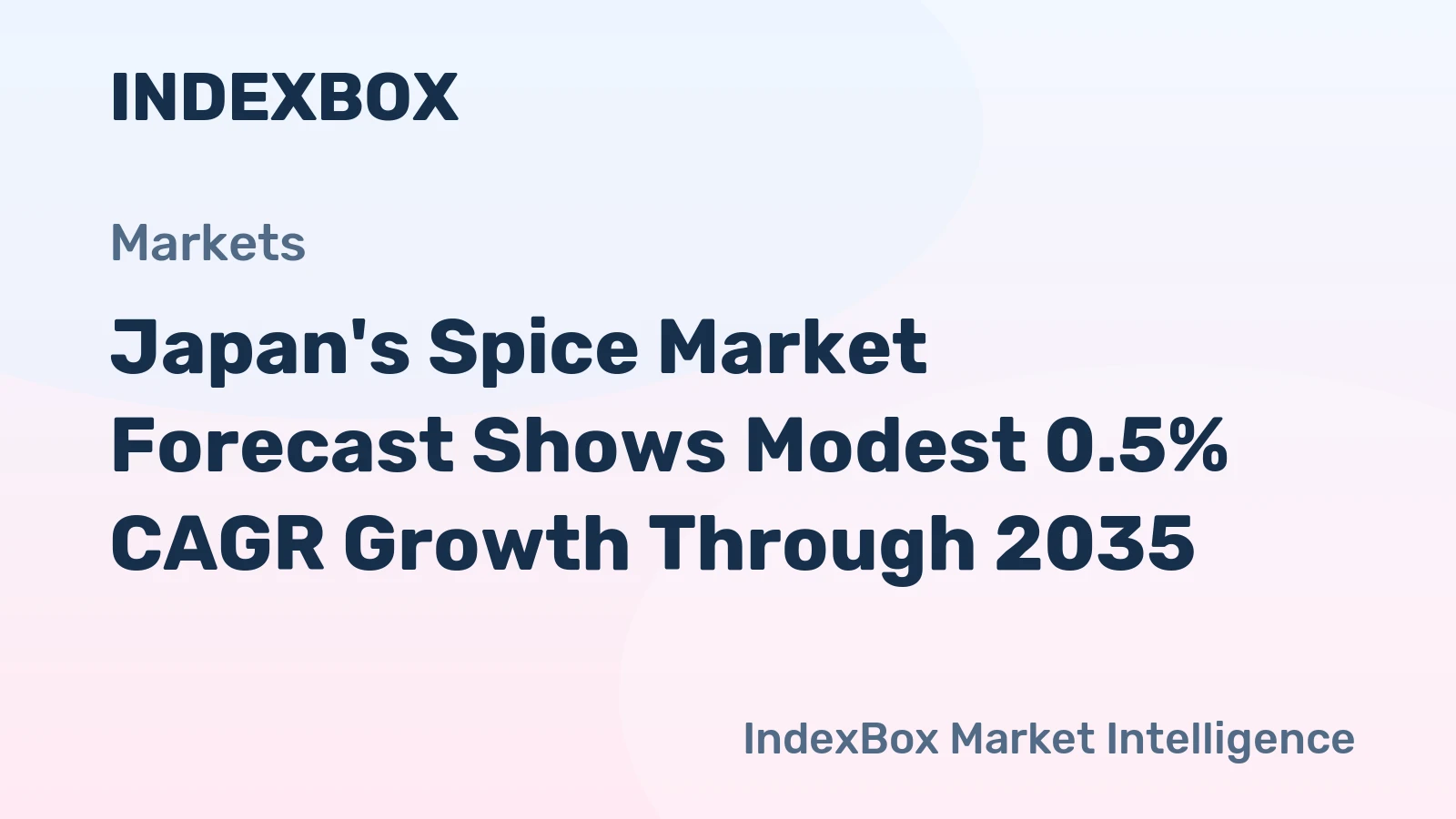 Japan's Spice Market Forecast Shows Modest 0.5% CAGR Growth Through 2035