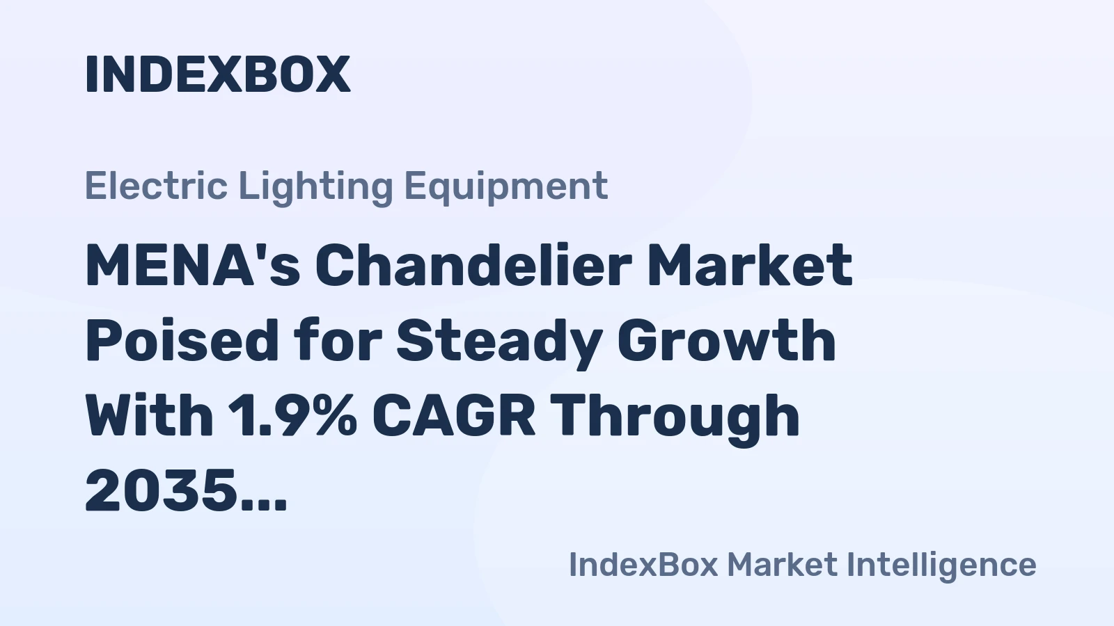 MENA's Chandelier Market Poised for Steady Growth With 1.9% CAGR Through 2035