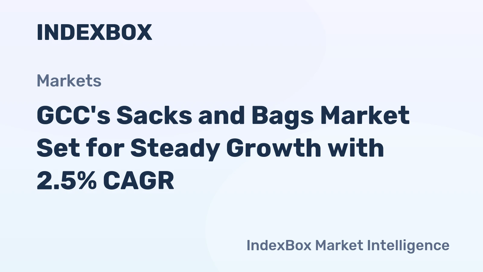 GCC's Sacks and Bags Market Set for Steady Growth with 2.5% CAGR