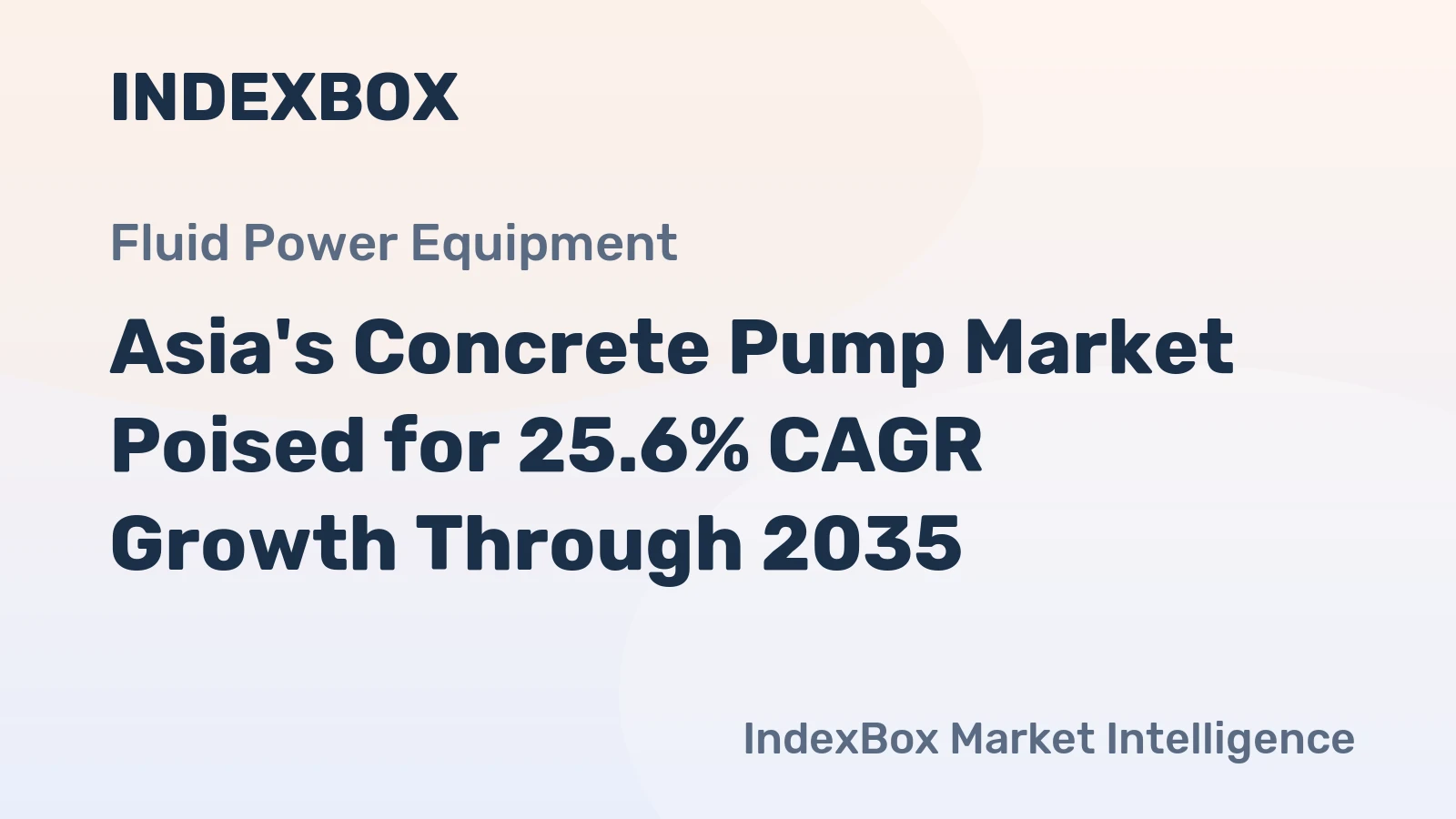 Asia's Concrete Pump Market Poised for 25.6% CAGR Growth Through 2035