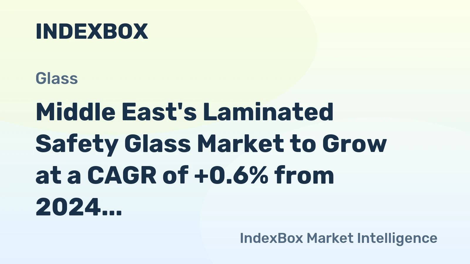 Middle East's Laminated Safety Glass Market to Grow at a CAGR of +0.6% from 2024 to 2035, Reaching 47M Square Meters