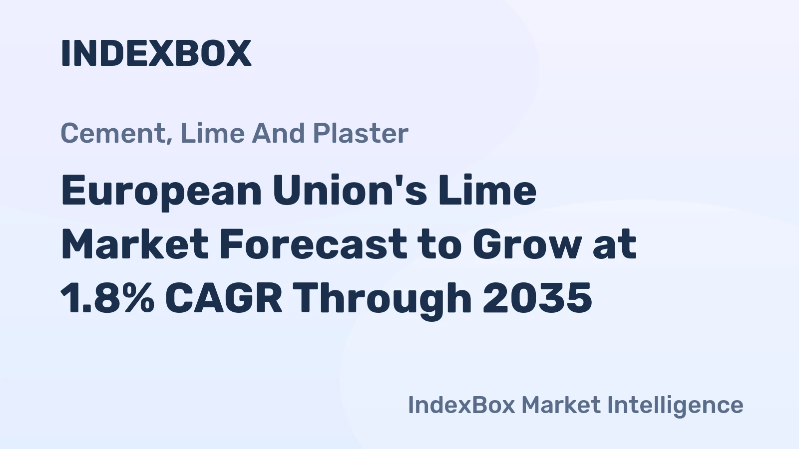 European Union's Lime Market Forecast to Grow at 1.8% CAGR Through 2035