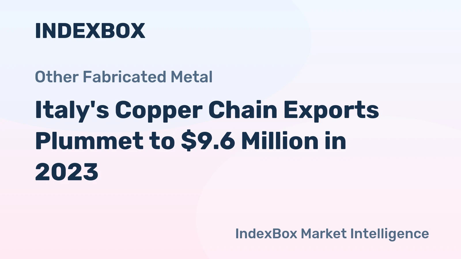Italy's Copper Chain Exports Plummet to $9.6 Million in 2023