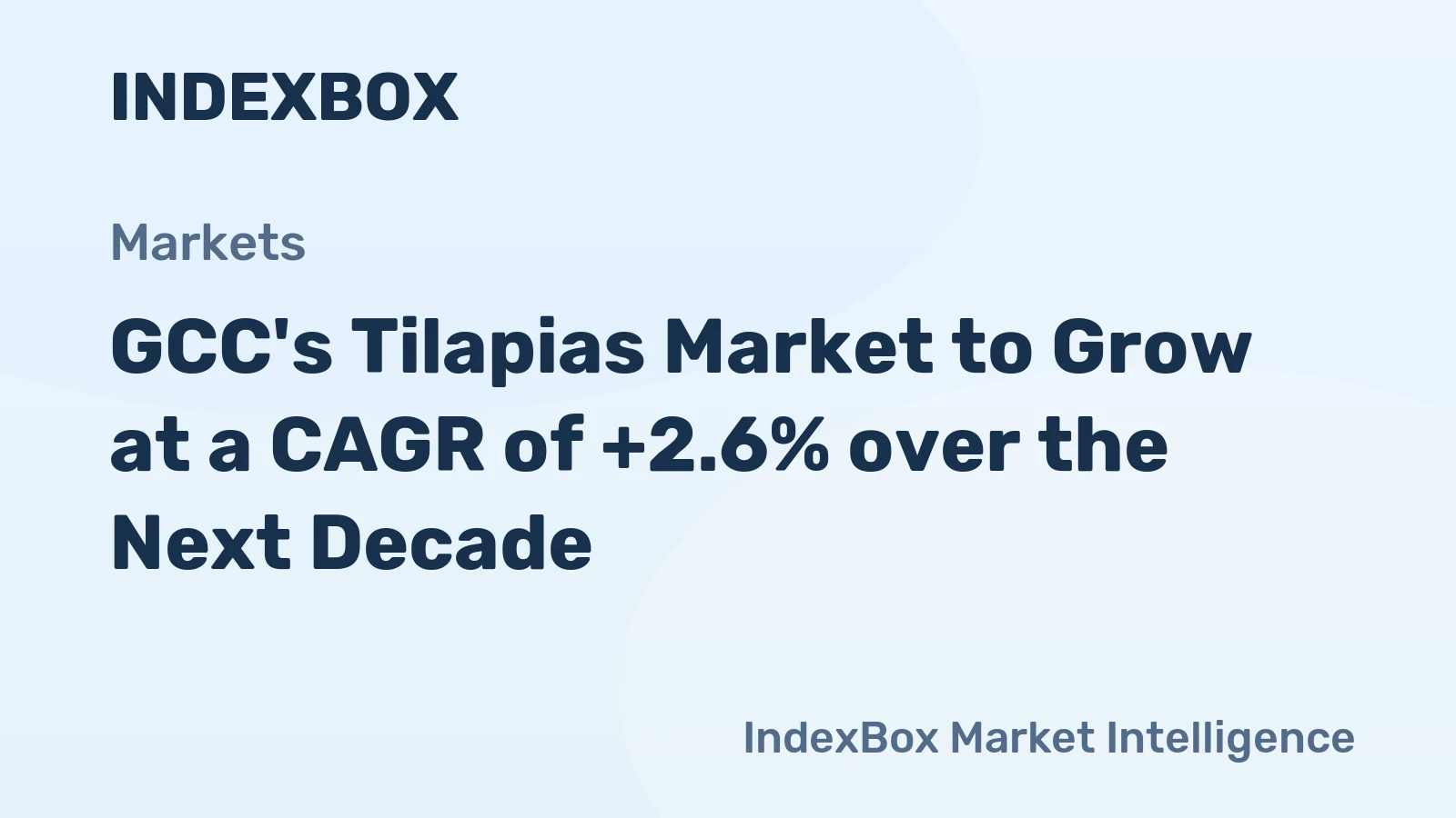 GCC's Tilapias Market to Grow at a CAGR of +2.6% over the Next Decade