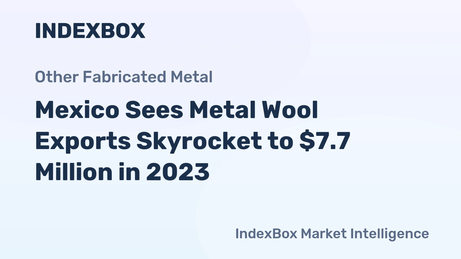 Mexico Sees Metal Wool Exports Skyrocket to $7.7 Million in 2023