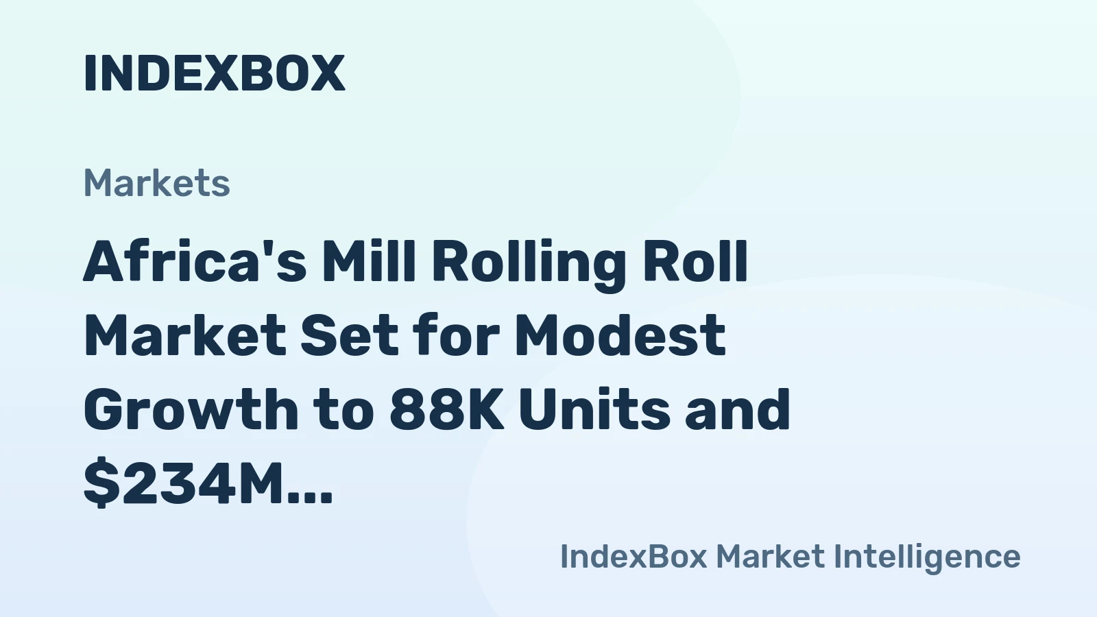 Africa's Mill Rolling Roll Market Set for Modest Growth to 88K Units and $234M by 2035