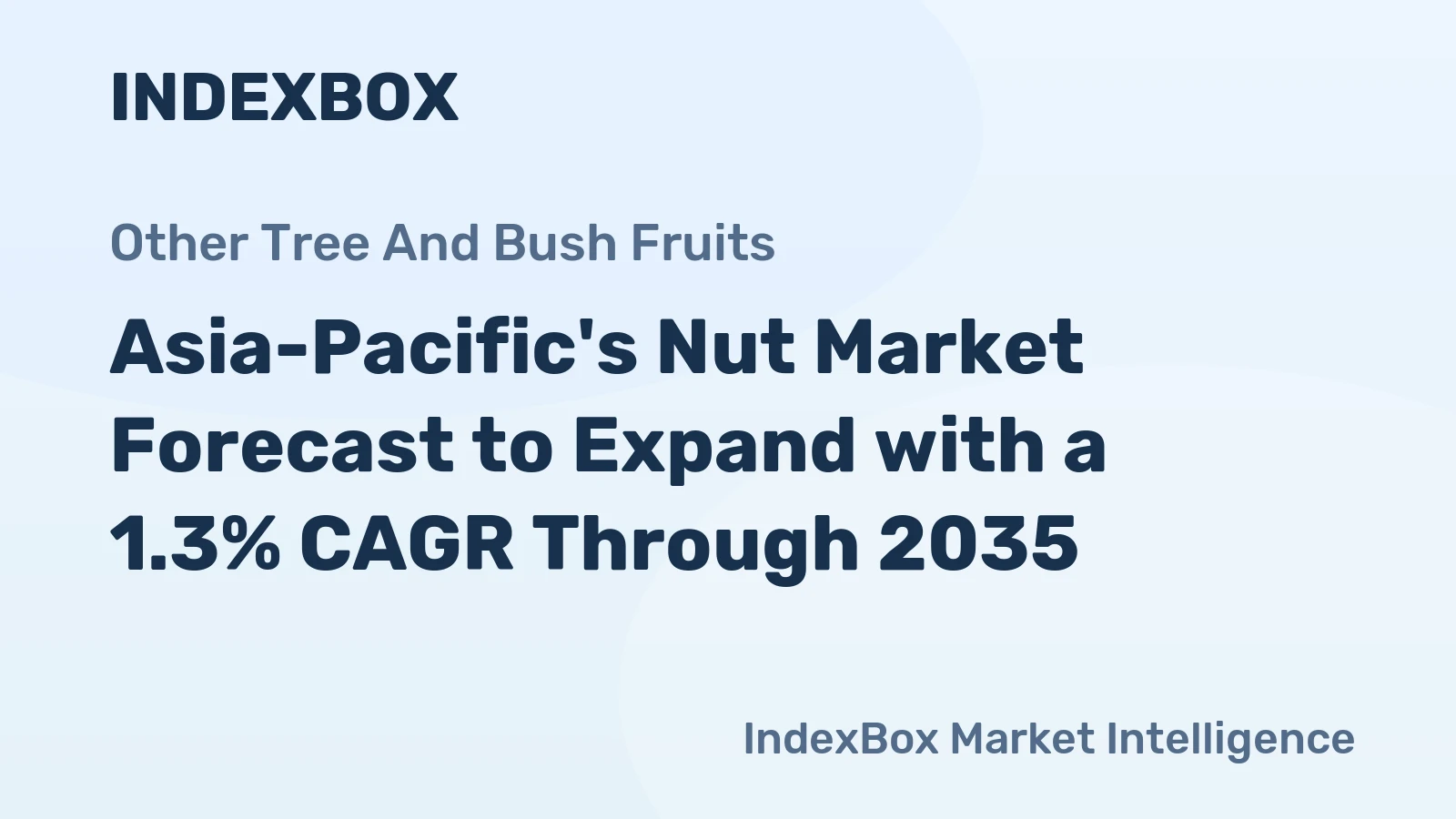 Asia-Pacific's Nut Market Forecast to Expand with a 1.3% CAGR Through 2035