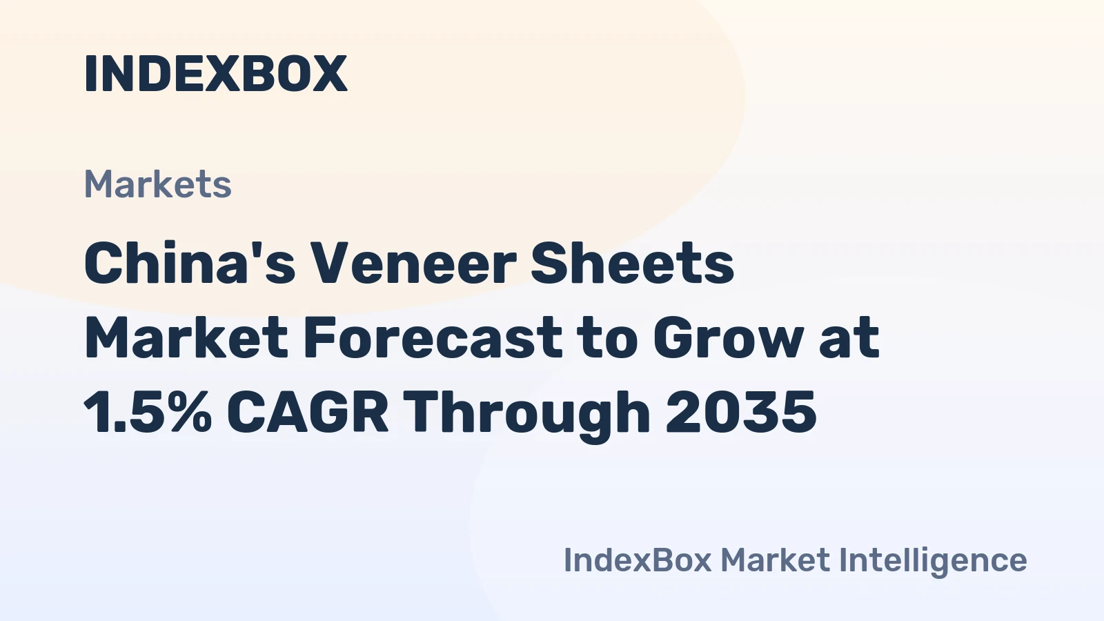China's Veneer Sheets Market Forecast to Grow at 1.5% CAGR Through 2035