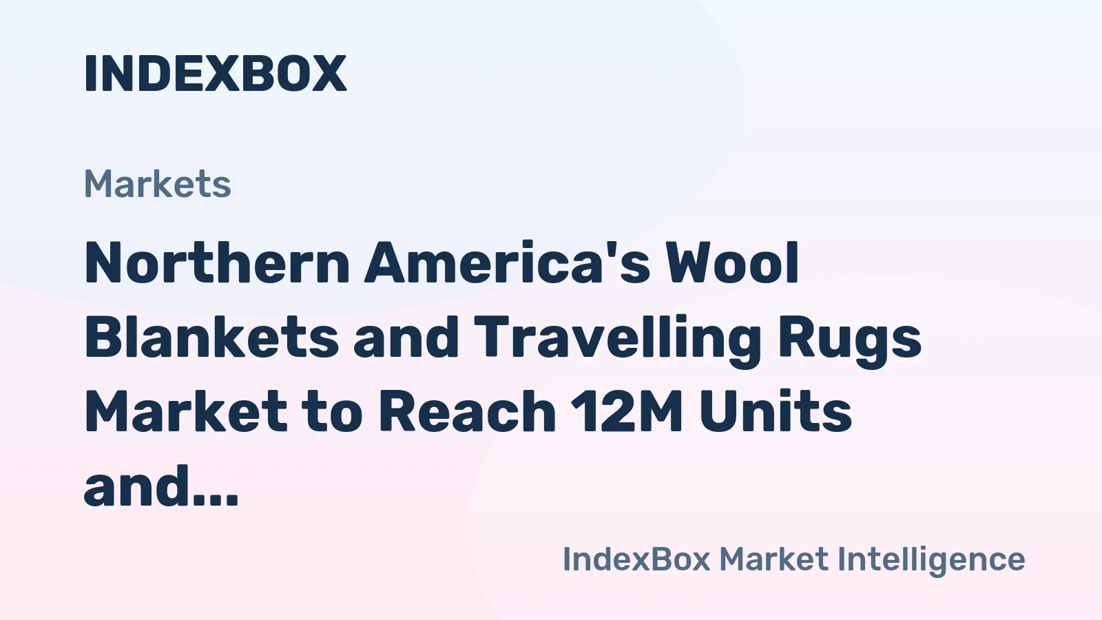 Northern America's Wool Blankets and Travelling Rugs Market to Reach 12M Units and $260M by 2035