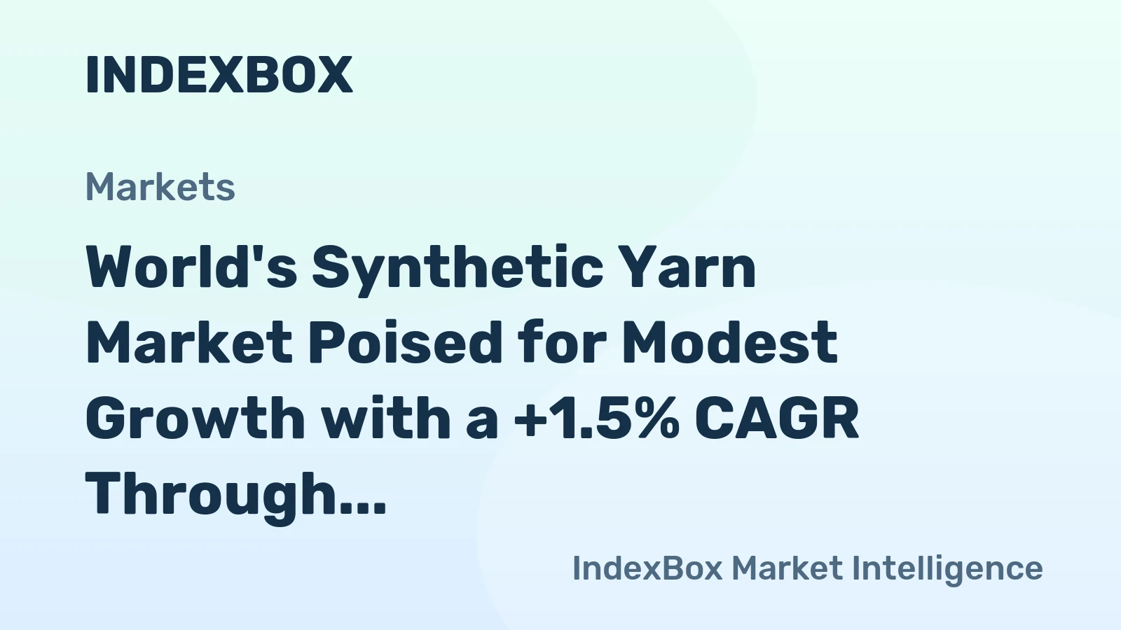 World's Synthetic Yarn Market Poised for Modest Growth with a +1.5% CAGR Through 2035