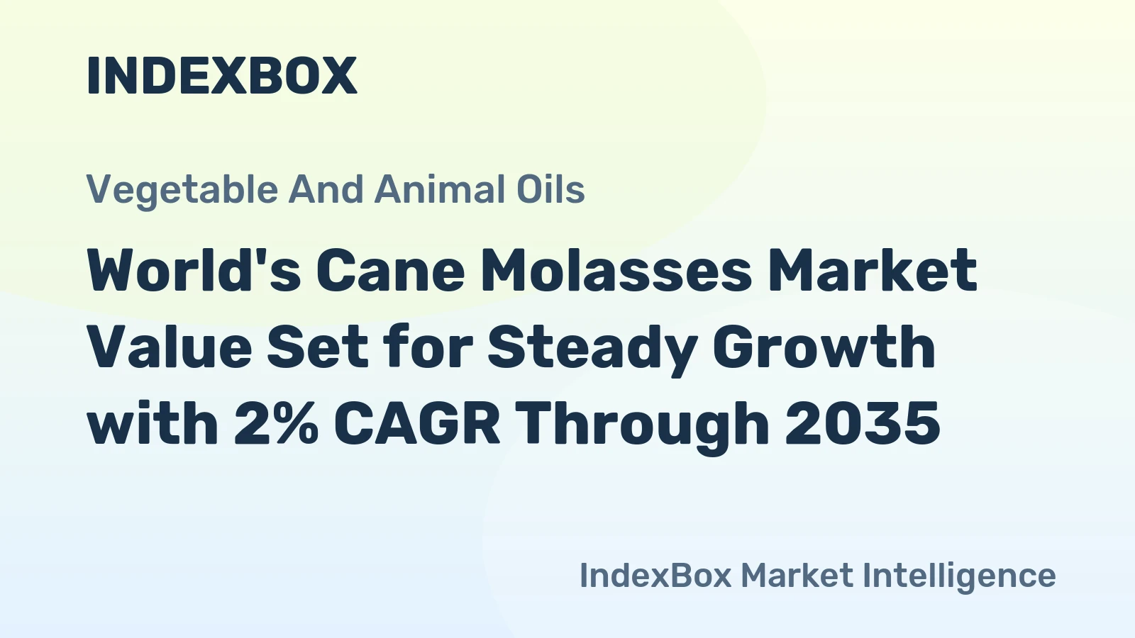 World's Cane Molasses Market Value Set for Steady Growth with 2% CAGR Through 2035