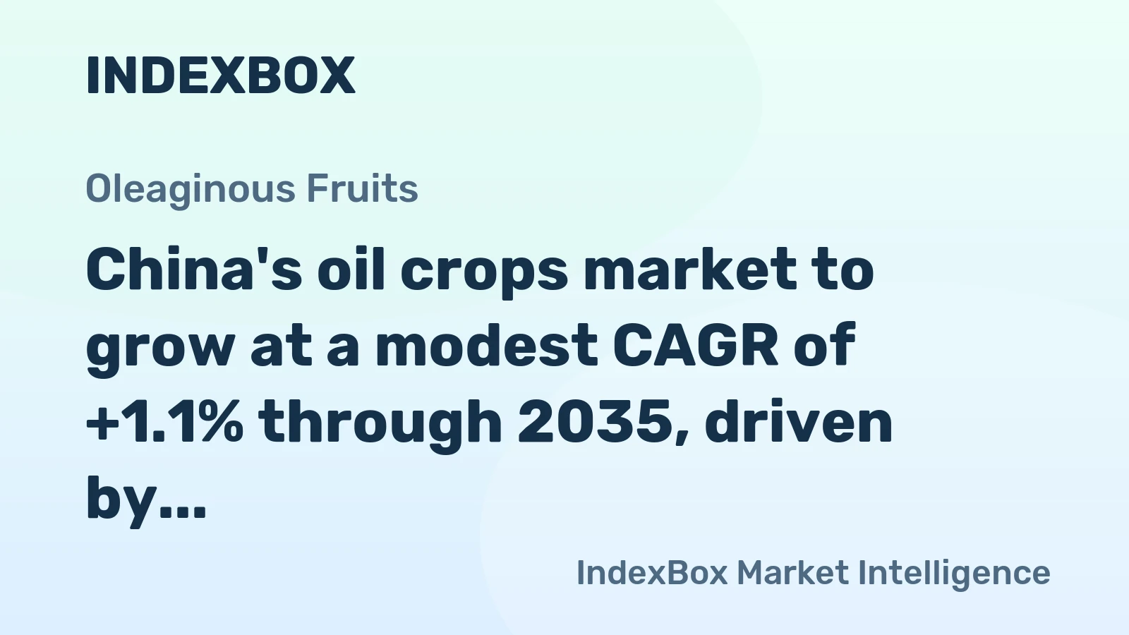 China's oil crops market to grow at a modest CAGR of +1.1% through 2035, driven by sustained demand, reaching 208M tons.