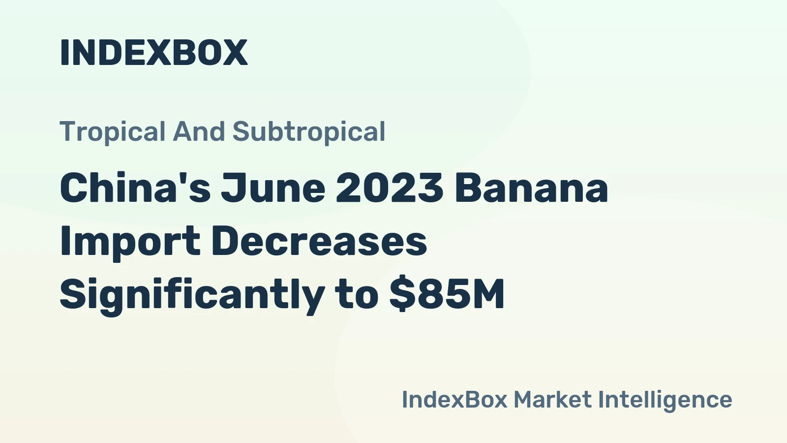 China's June 2023 Banana Import Decreases Significantly to $85M