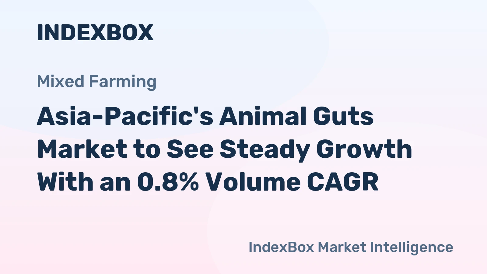 Asia-Pacific's Animal Guts Market to See Steady Growth With an 0.8% Volume CAGR