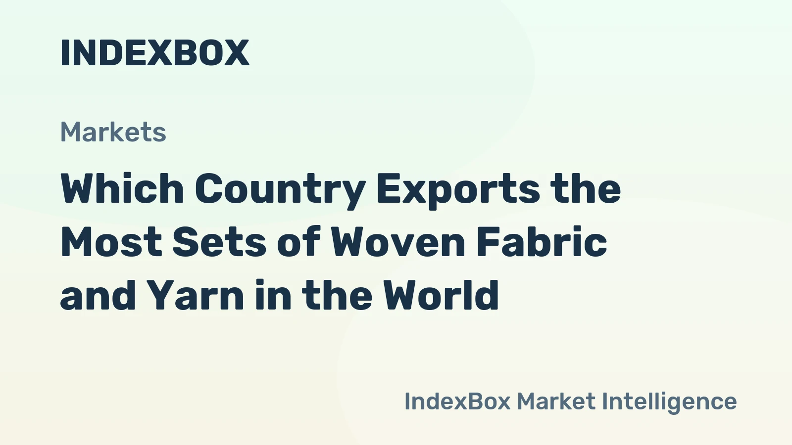 Which Country Exports the Most Sets of Woven Fabric and Yarn in the World?