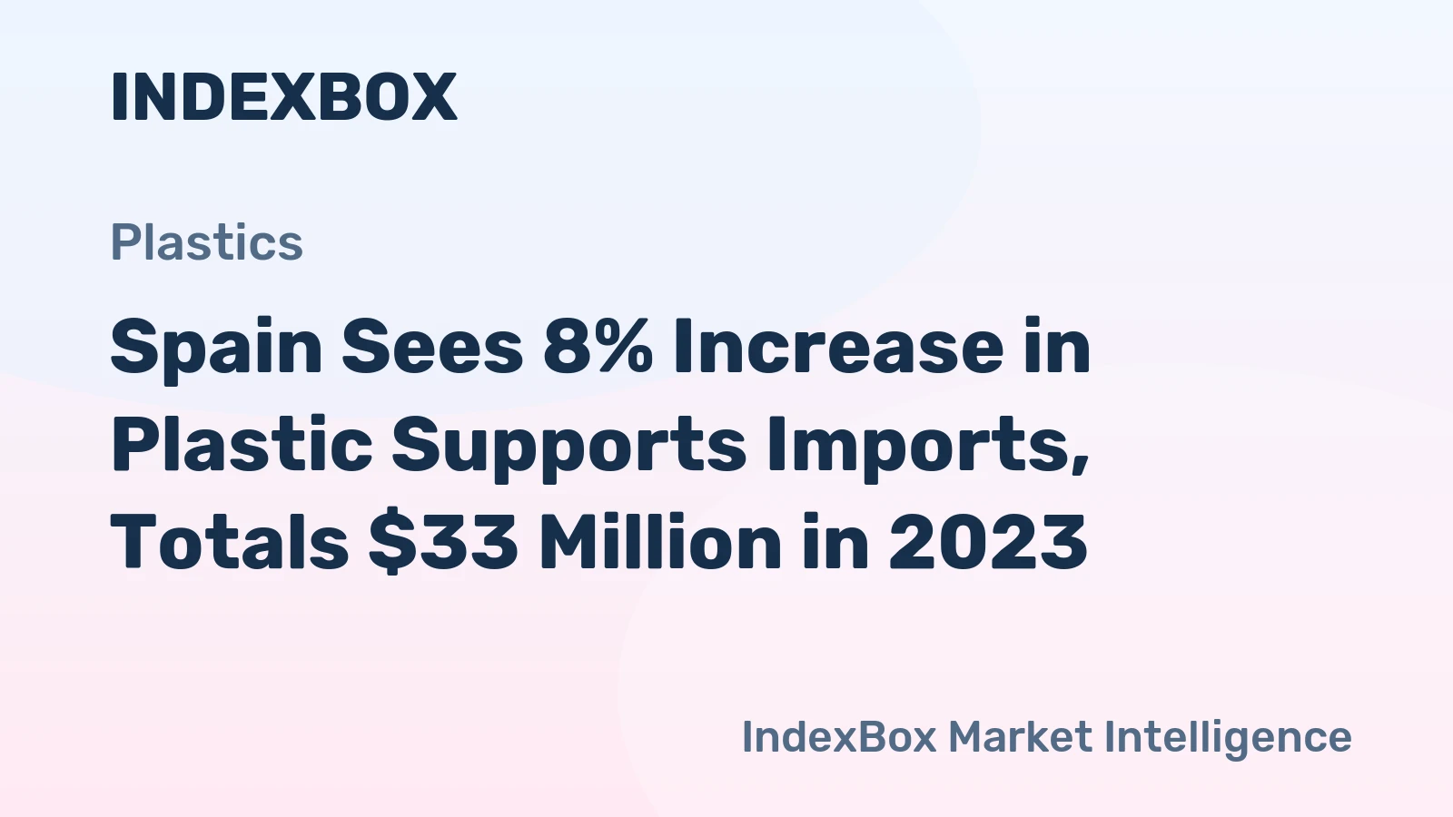 Spain Sees 8% Increase in Plastic Supports Imports, Totals $33 Million in 2023