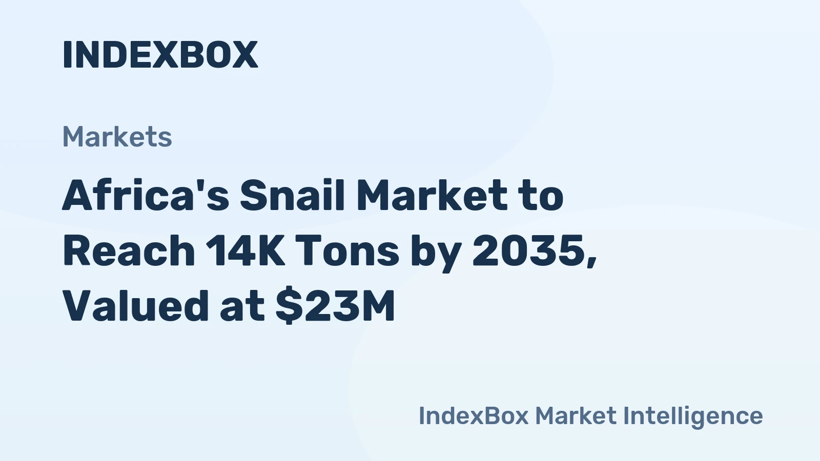 Africa's Snail Market to Reach 14K Tons by 2035, Valued at $23M