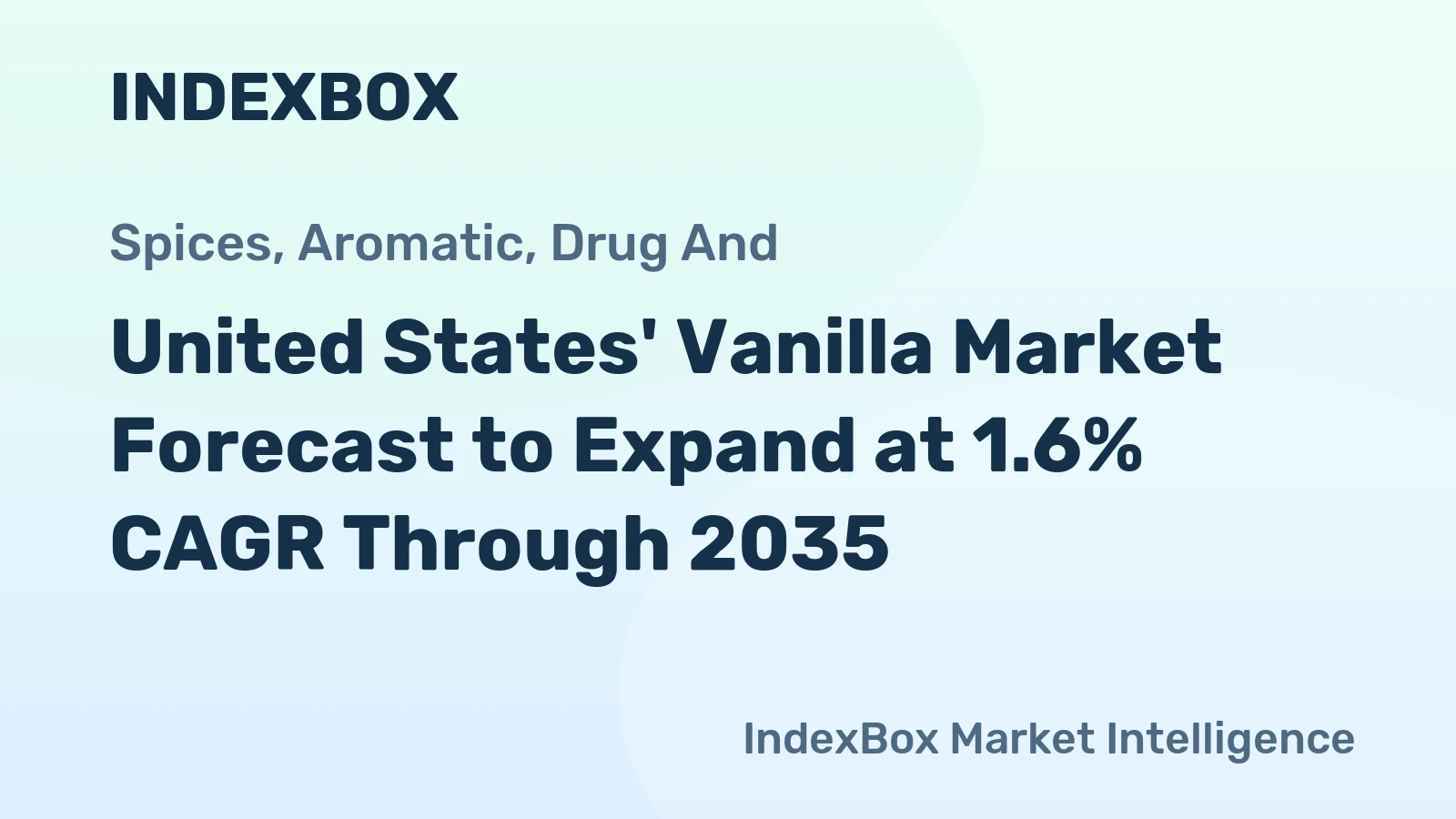United States' Vanilla Market Forecast to Expand at 1.6% CAGR Through 2035