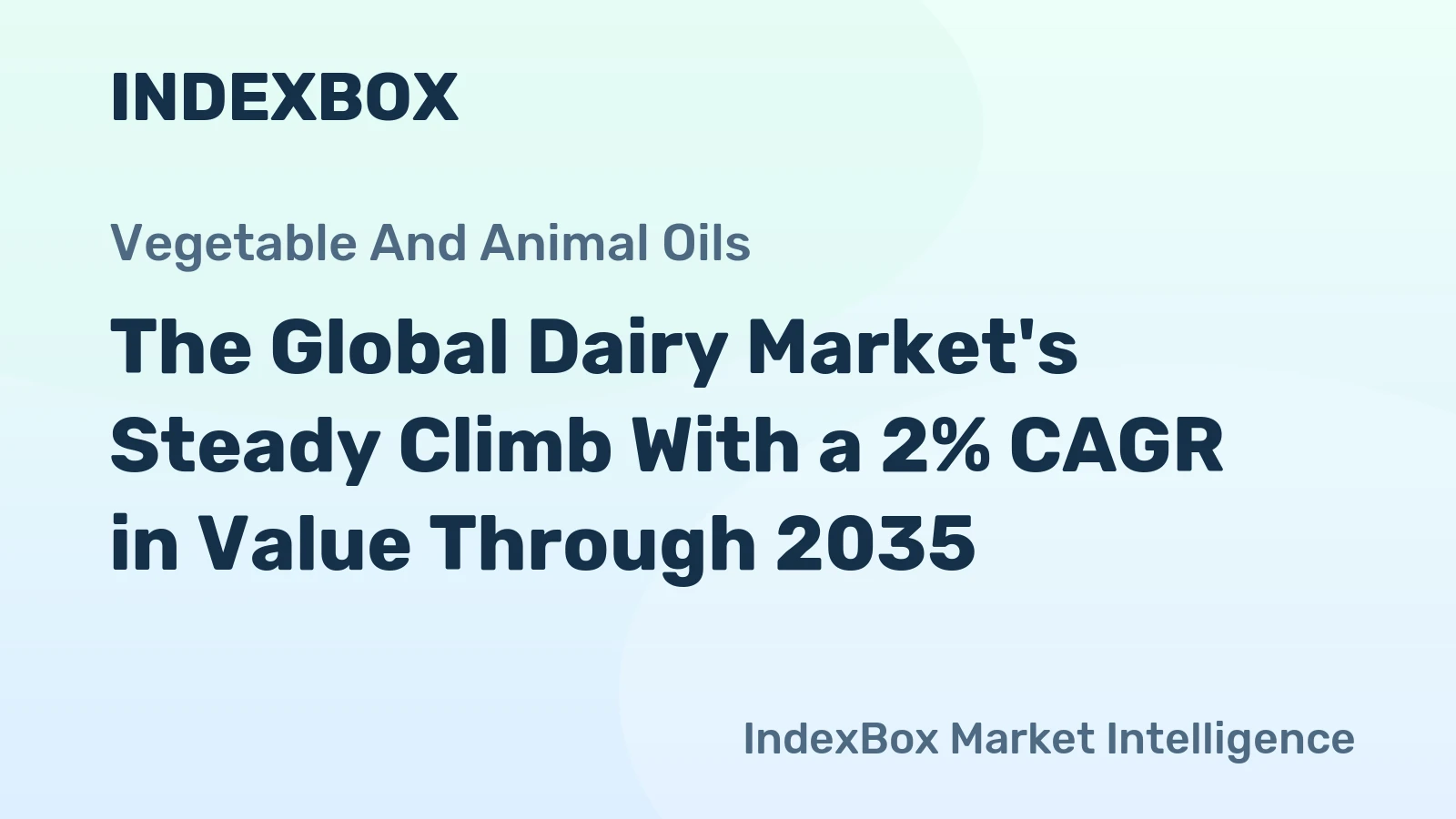 The Global Dairy Market's Steady Climb With a 2% CAGR in Value Through 2035