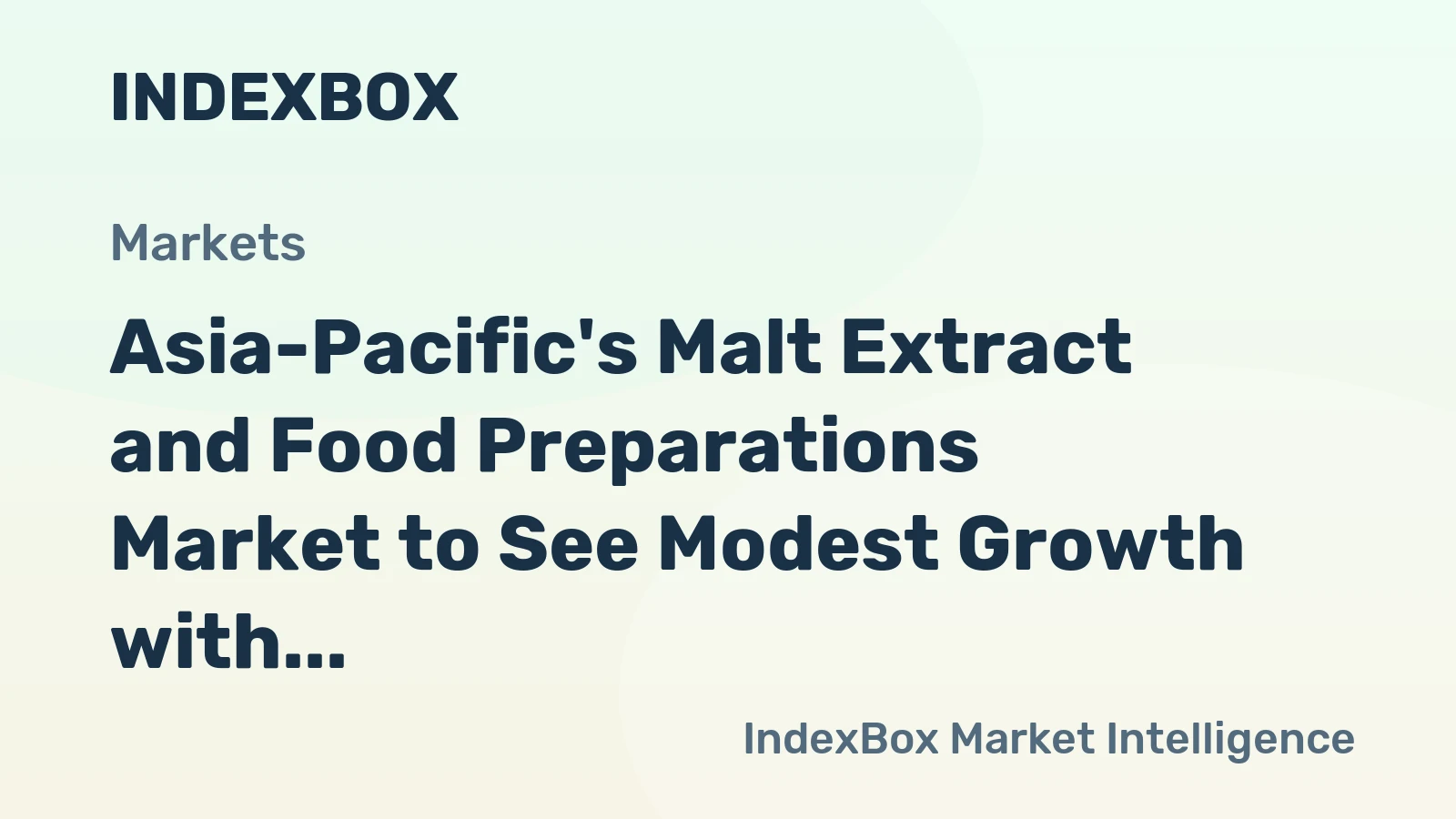 Asia-Pacific's Malt Extract and Food Preparations Market to See Modest Growth with Volume Reaching 1M Tons and Value Hitting $3.1B by 2035
