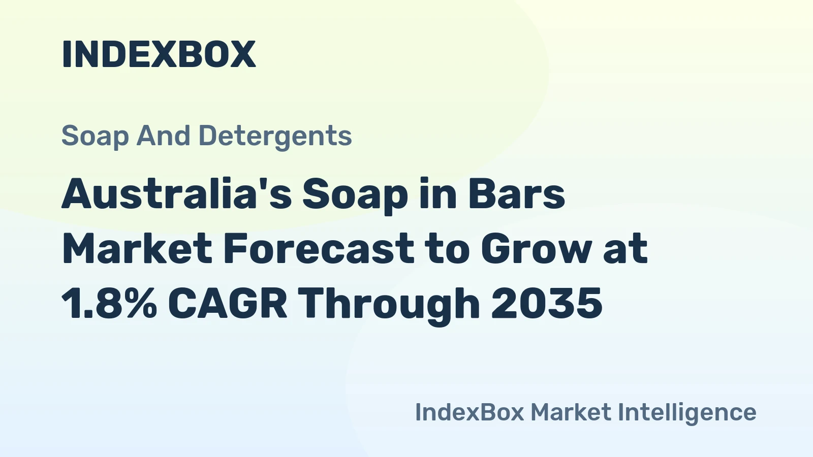 Australia's Soap in Bars Market Forecast to Grow at 1.8% CAGR Through 2035