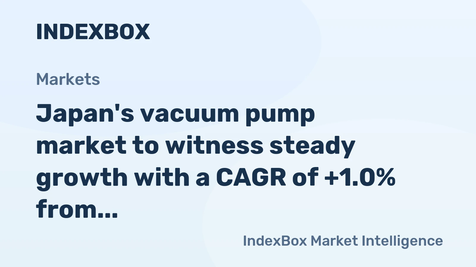 Japan's vacuum pump market to witness steady growth with a CAGR of +1.0% from 2024 to 2035