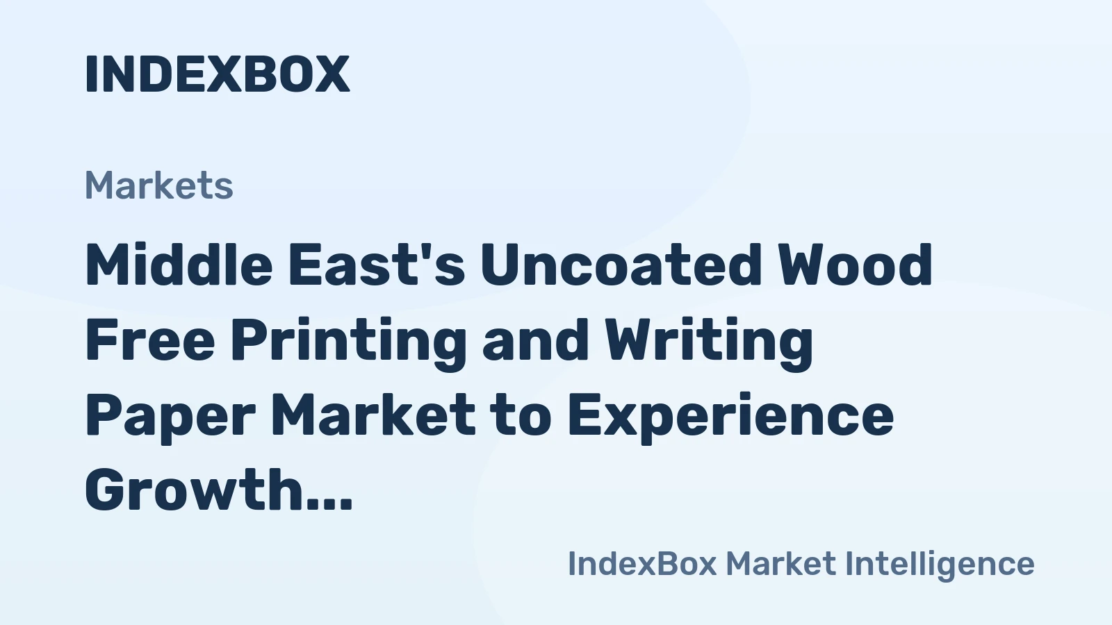 Middle East's Uncoated Wood Free Printing and Writing Paper Market to Experience Growth with CAGR of +1.3% from 2024 to 2035