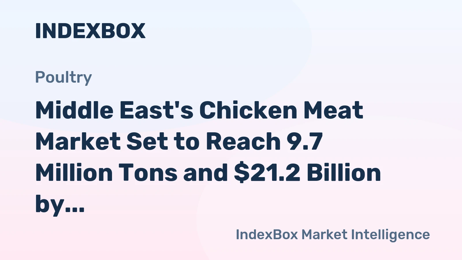 Middle East's Chicken Meat Market Set to Reach 9.7 Million Tons and $21.2 Billion by 2035
