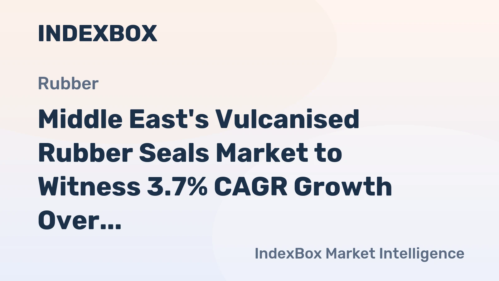 Middle East's Vulcanised Rubber Seals Market to Witness 3.7% CAGR Growth Over Next Decade
