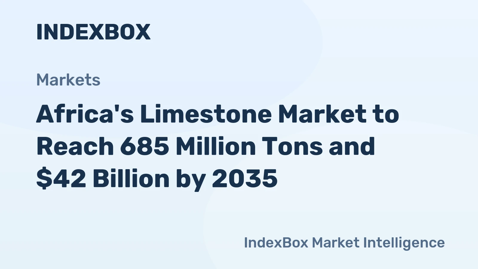 Africa's Limestone Market to Reach 685 Million Tons and $42 Billion by 2035
