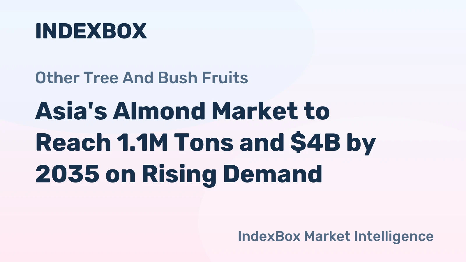 Asia's Almond Market to Reach 1.1M Tons and $4B by 2035 on Rising Demand