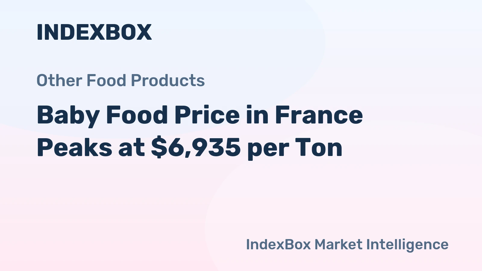 Baby Food Price in France Peaks at $6,935 per Ton