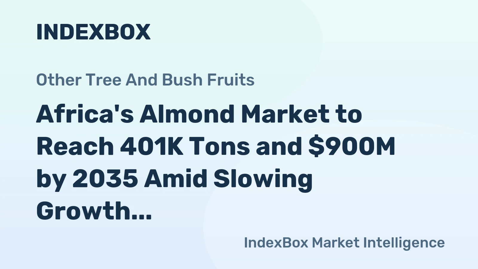 Africa's Almond Market to Reach 401K Tons and $900M by 2035 Amid Slowing Growth